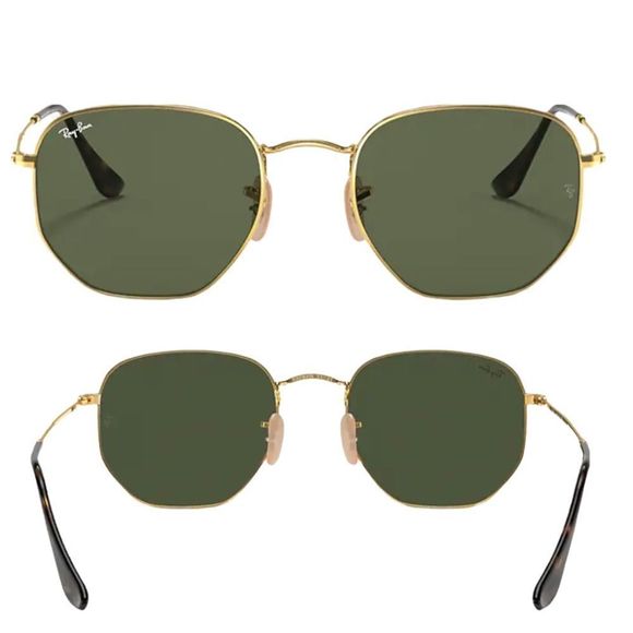 Ray-Ban | Accessories | Rb3548n Hexagonal Flat Lenses Gold Frame G 5 ...